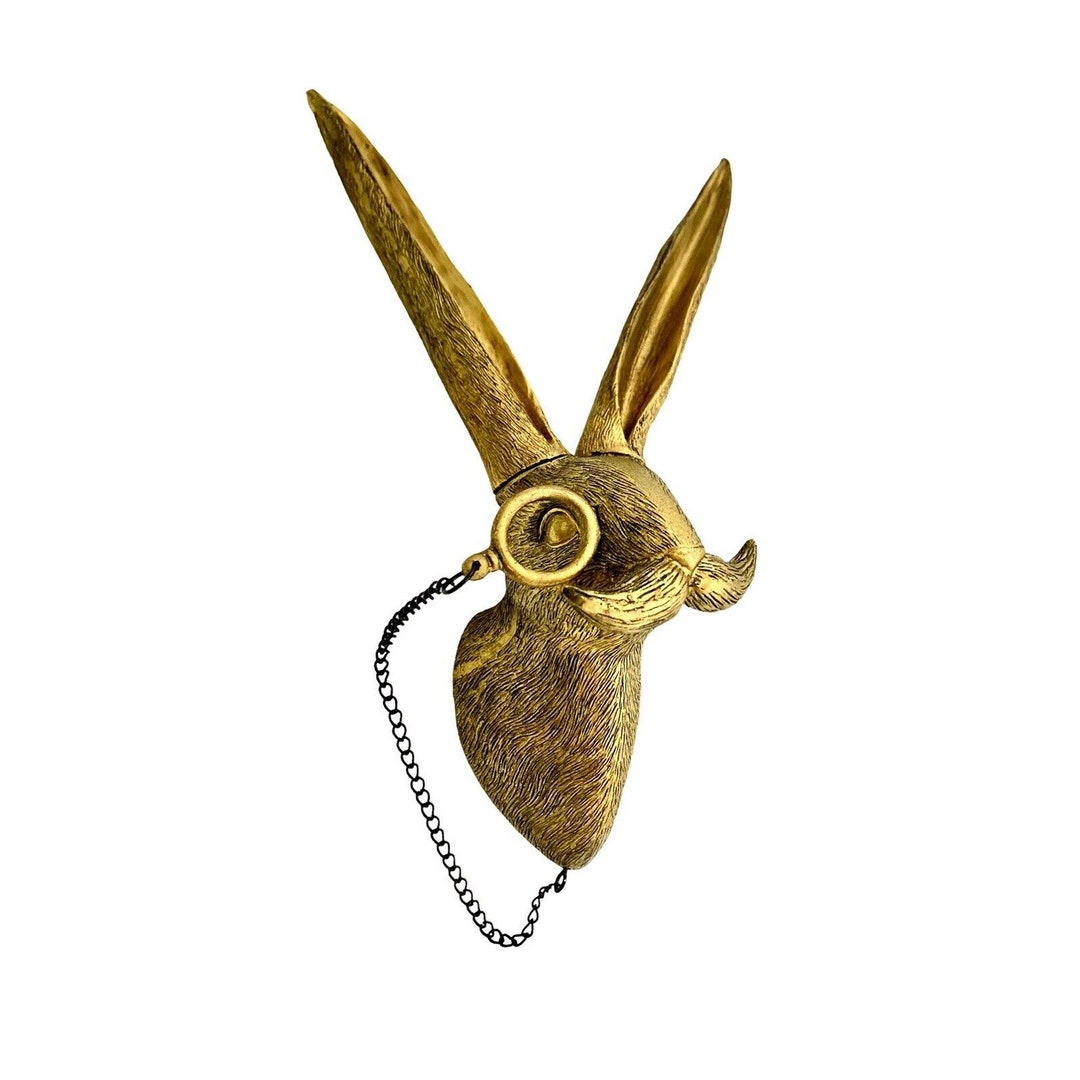 Mr. Rabbit Head Bust Resin Wall Mount Whimsical Art Decor Gift - Etsy