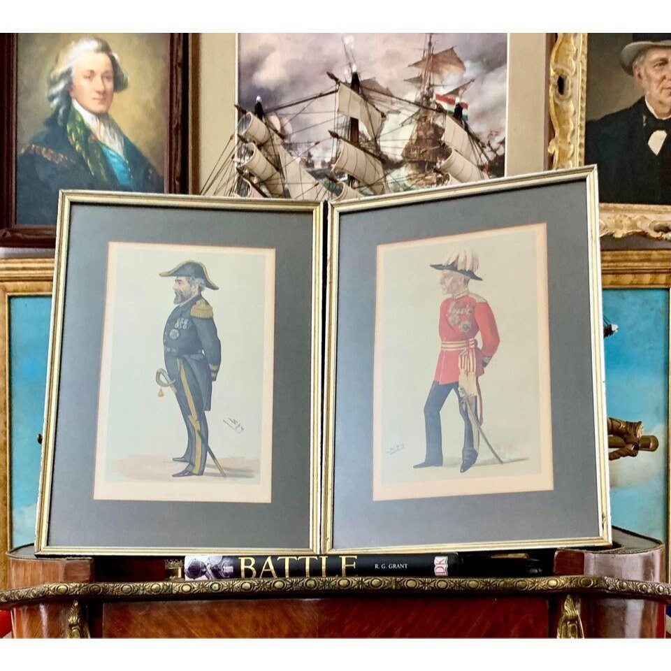 Print Navy Admiral Old Vintage Poster Professionally Framed Art Office ...