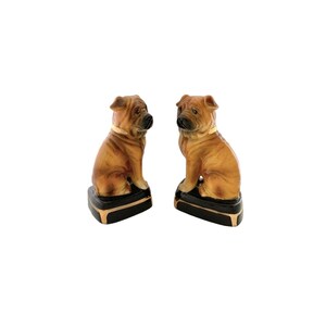 Dog Statue Pair Takahashi Shar Pei Figurine Vintage Collectible Decor ...