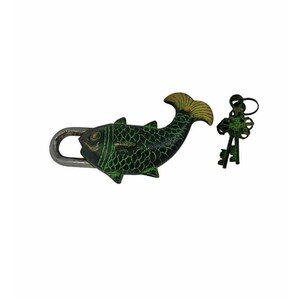 Fish Design Temple Lock Metal Hardware Old Vintage Decor - Etsy