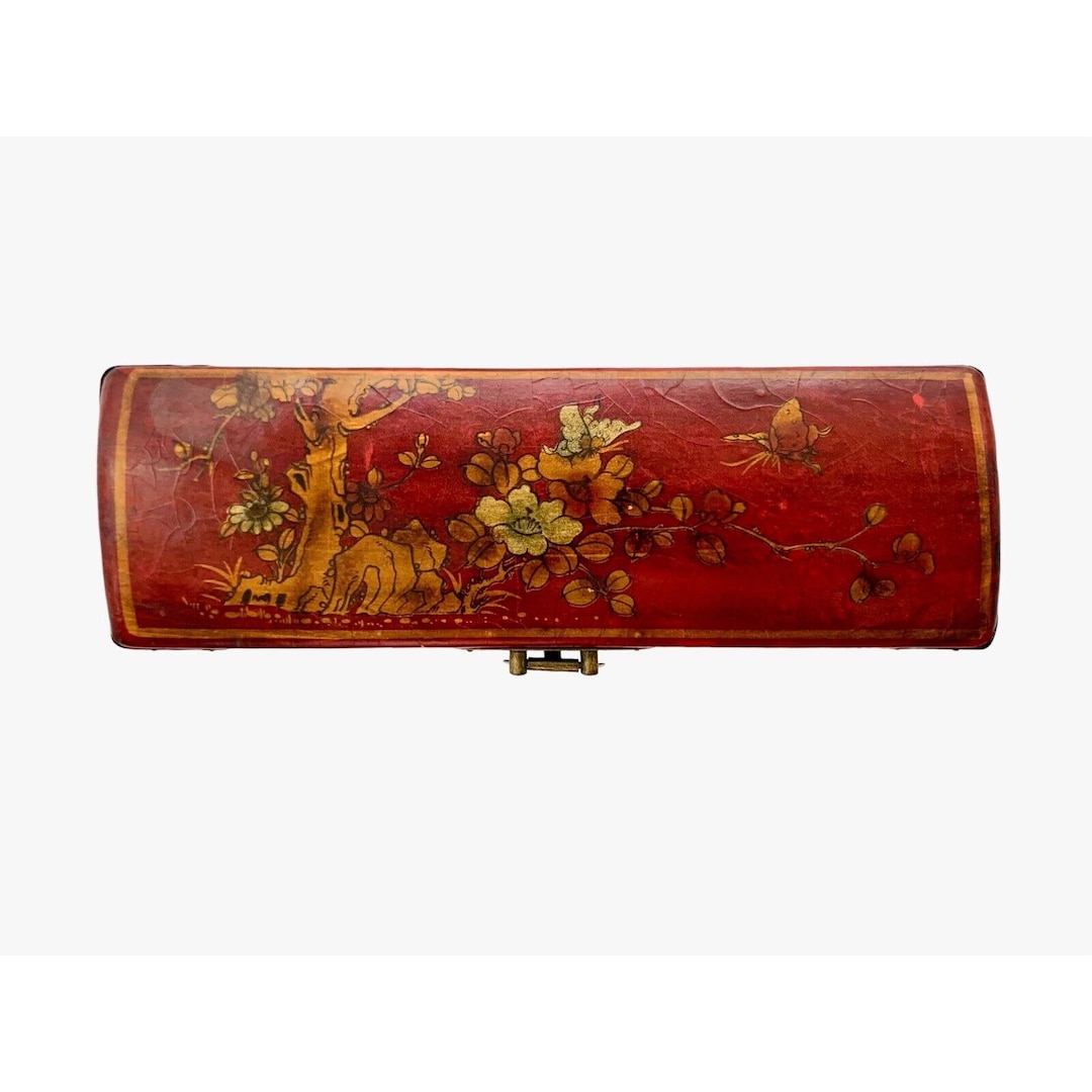 Box Wood Asian Botanical Garden Design on Top Vintage Oriental Decor ...