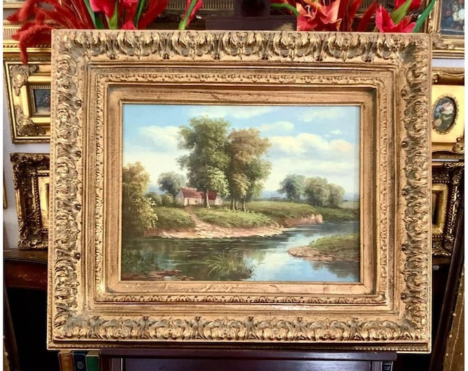 2x2 in Original Oil Painting Waterlilies Landscape Painting Wall ...