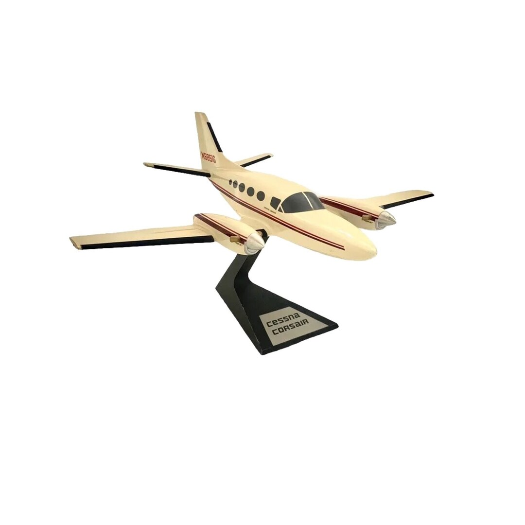 Private Jet Model Vintage Airplane Cessna Corsair Office Man Cave Decor ...