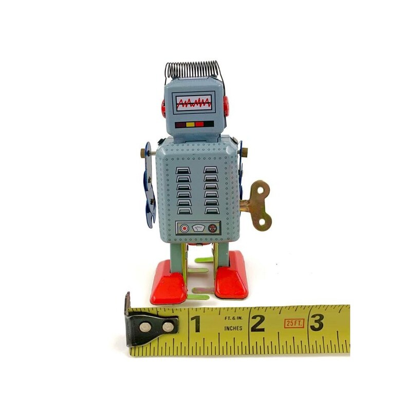 Vintage Style Tin Wind up Robot in a Box Adorable Home Decor | Etsy