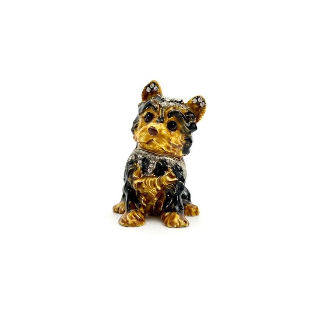 Dog Design Trinket Box Gemstone Details Vintage Gift Decor - Etsy