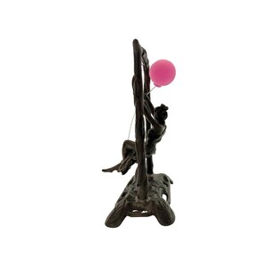 Lady on Swing With Balloon Figurine Bronze Statue Vintage Classic Decor ...