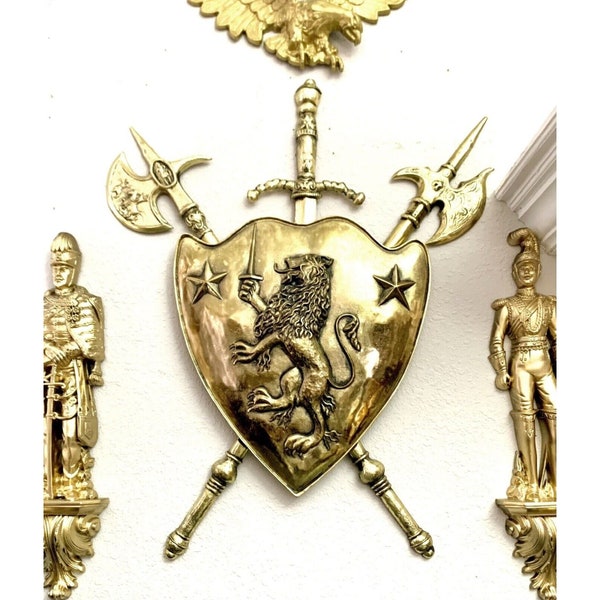 Brass Shield Decor - Etsy