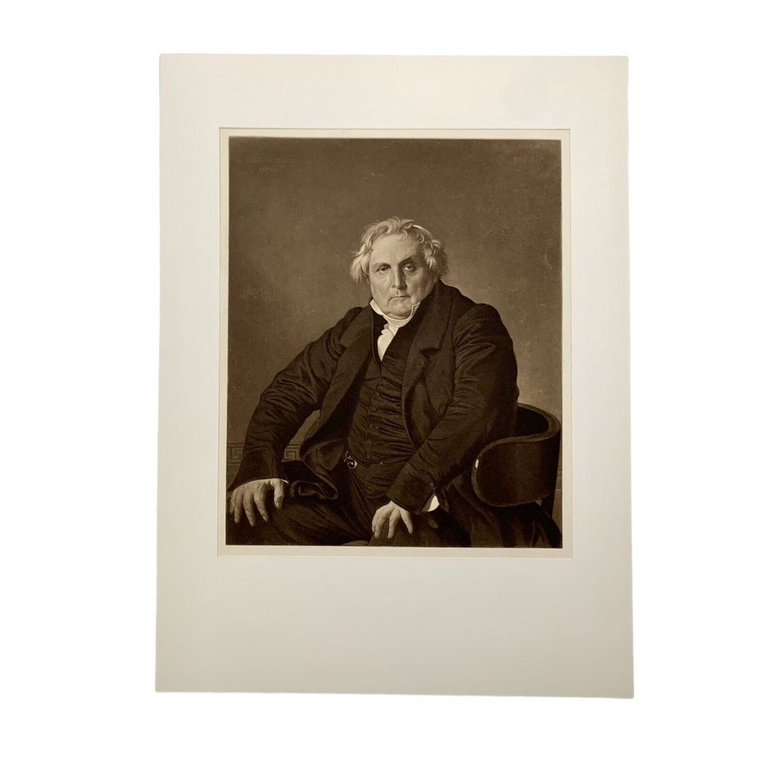 Etching After the Portrait of Louis Francois Bertin by Jean Ingres ...