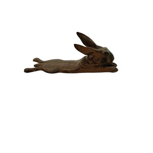 Rabbit Cast Iron Bunny Door Stop Vintage Decor - Etsy