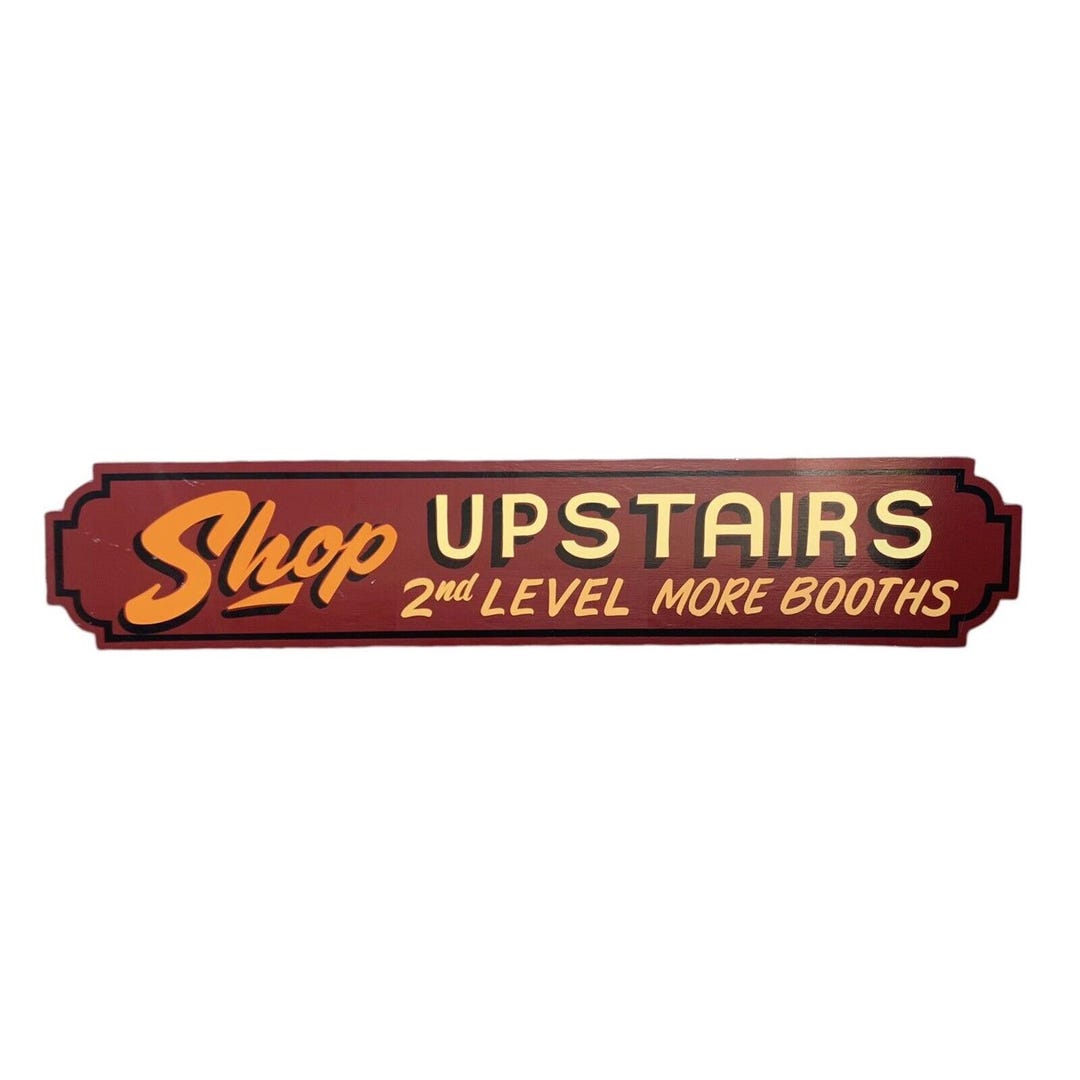 Sign Shop Upstairs Vintage Large Wood Store Wall Decor - Etsy