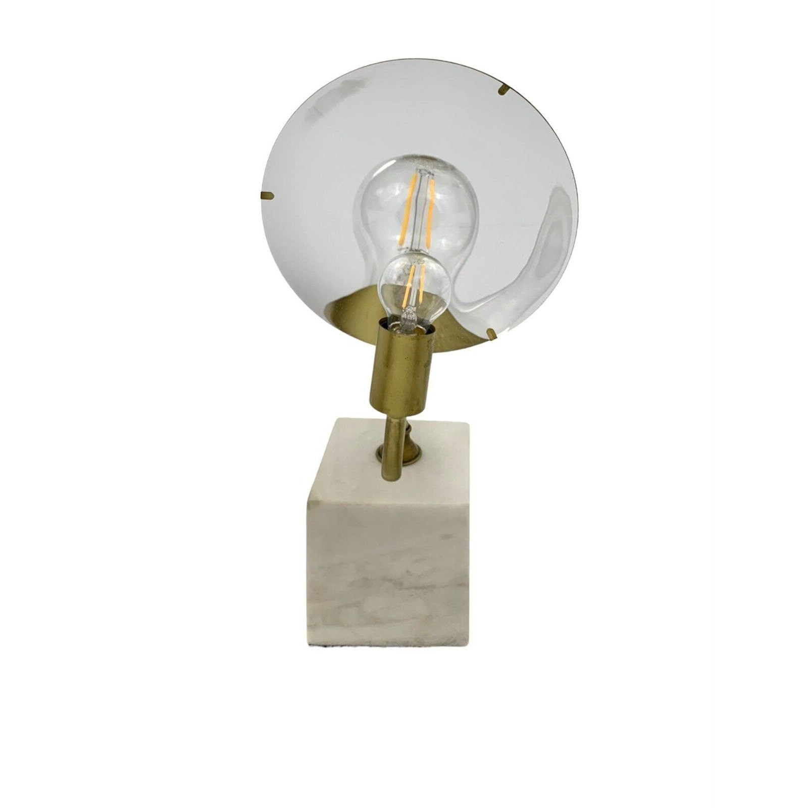 Lamp Orbit Wirh Mirrored Dish on Marble Base Unique Designer - Etsy