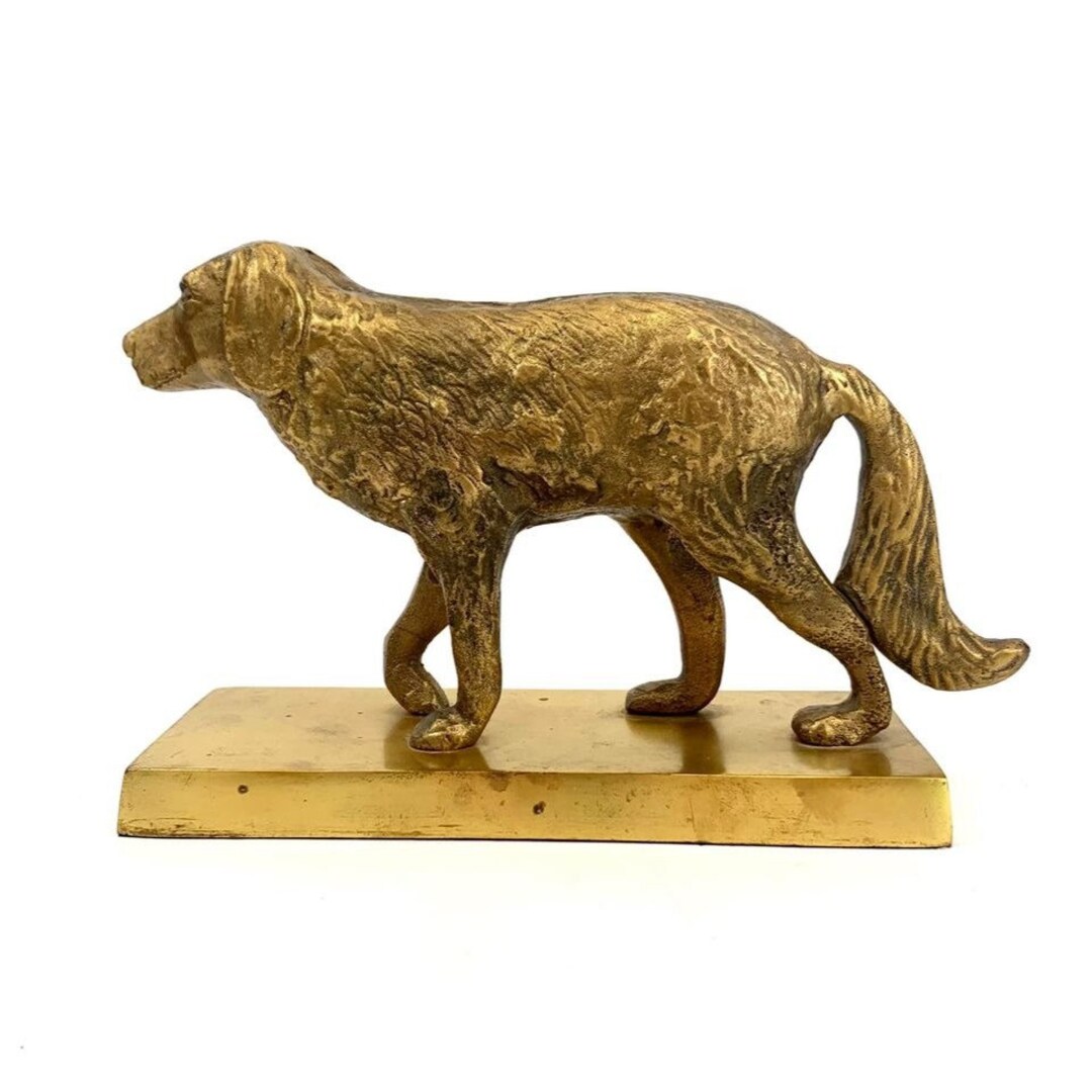 Dog Pottery Barn Vintage Heavy Brass Figurine Beautiful Unique ...