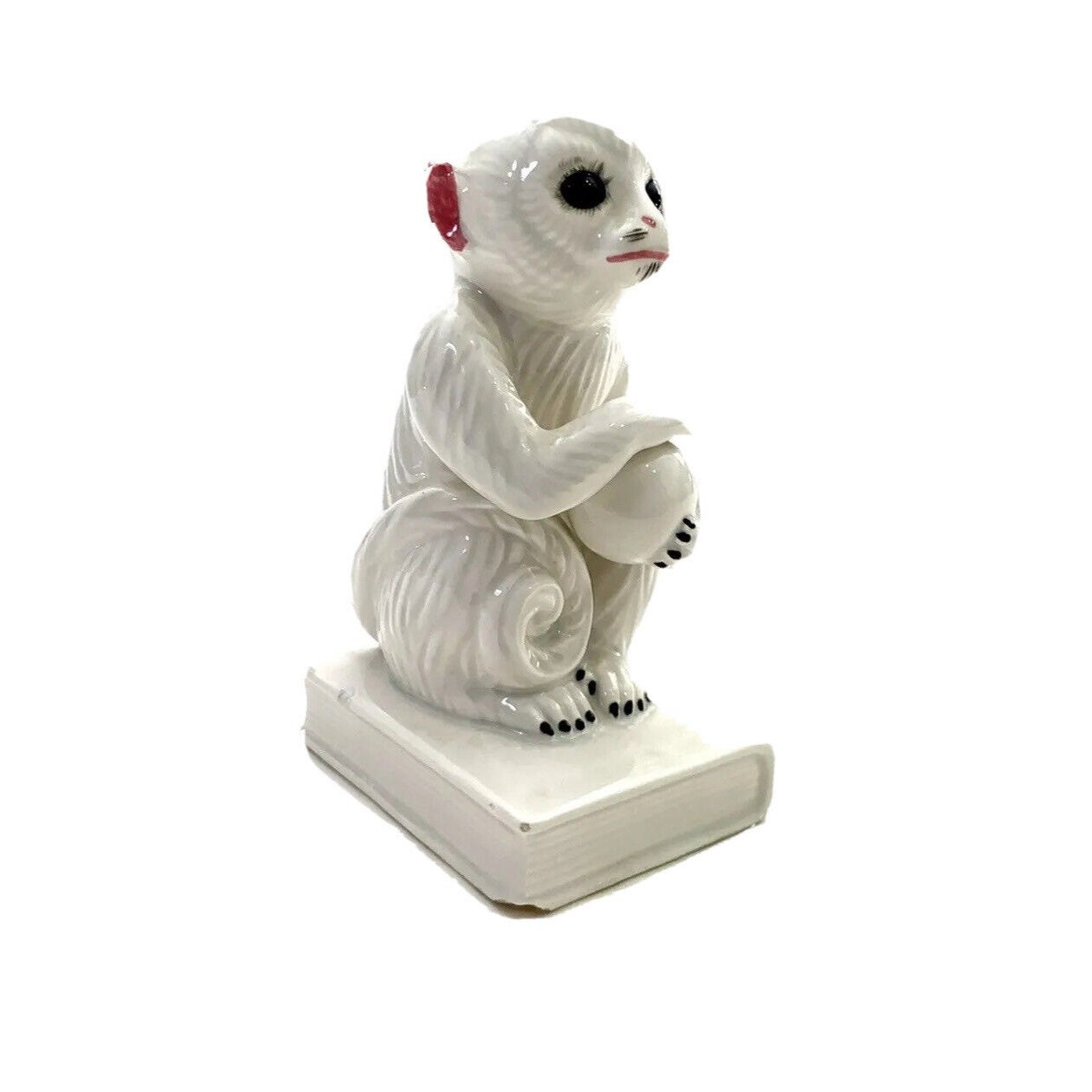 Monkey Porcelain Figurine From Italy Vintage Statue Decor flawed See ...