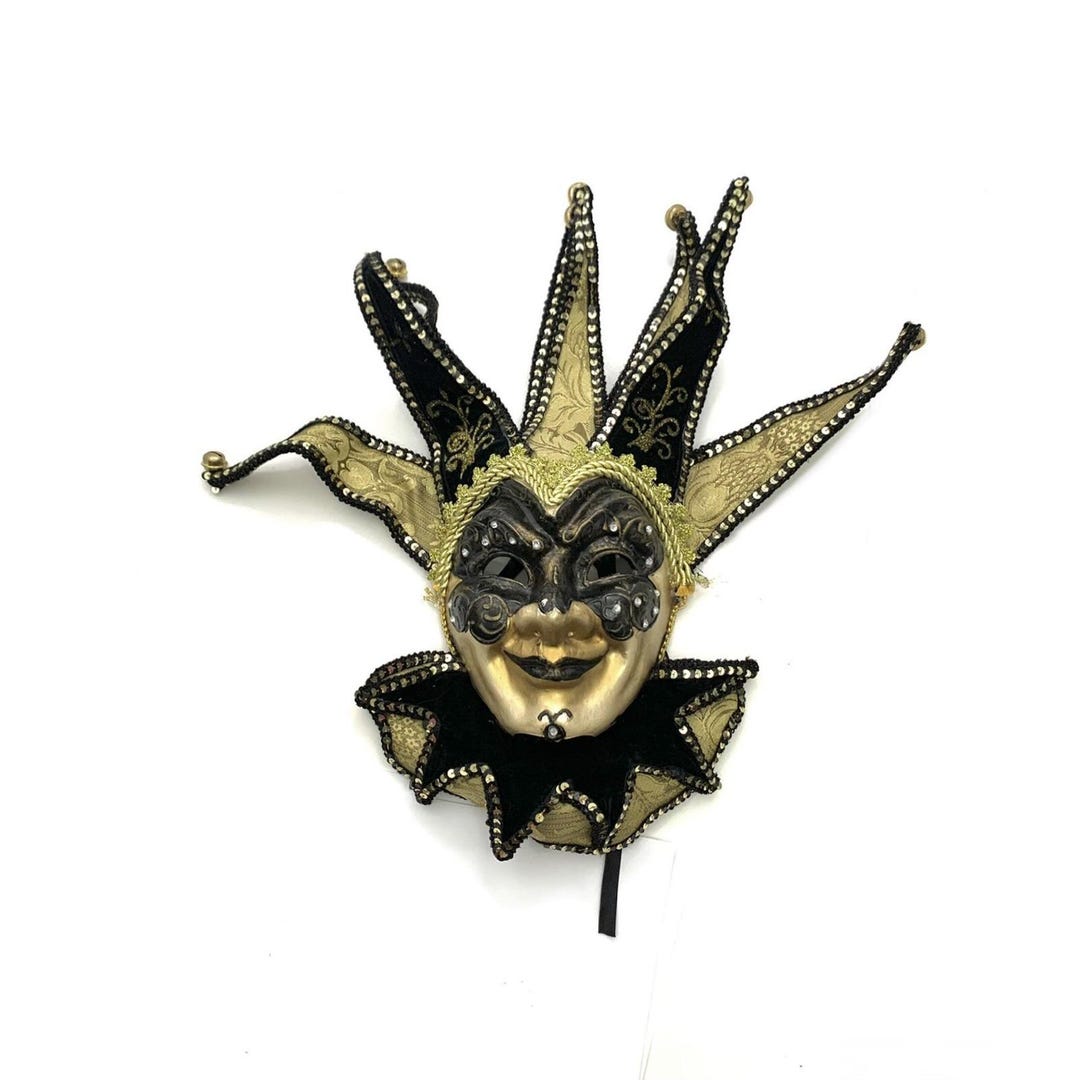 Mask Venetian Jester Face Cover Carnival Joker Party Halloween Decor - Etsy