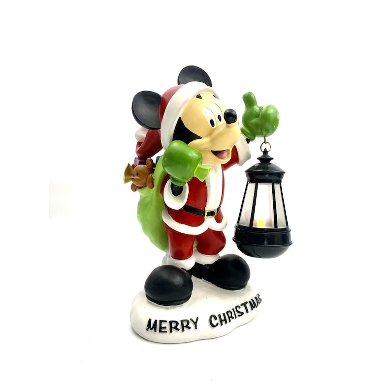 Disney Mickey Mouse Statue With Light up Lantern Vintage Christmas ...