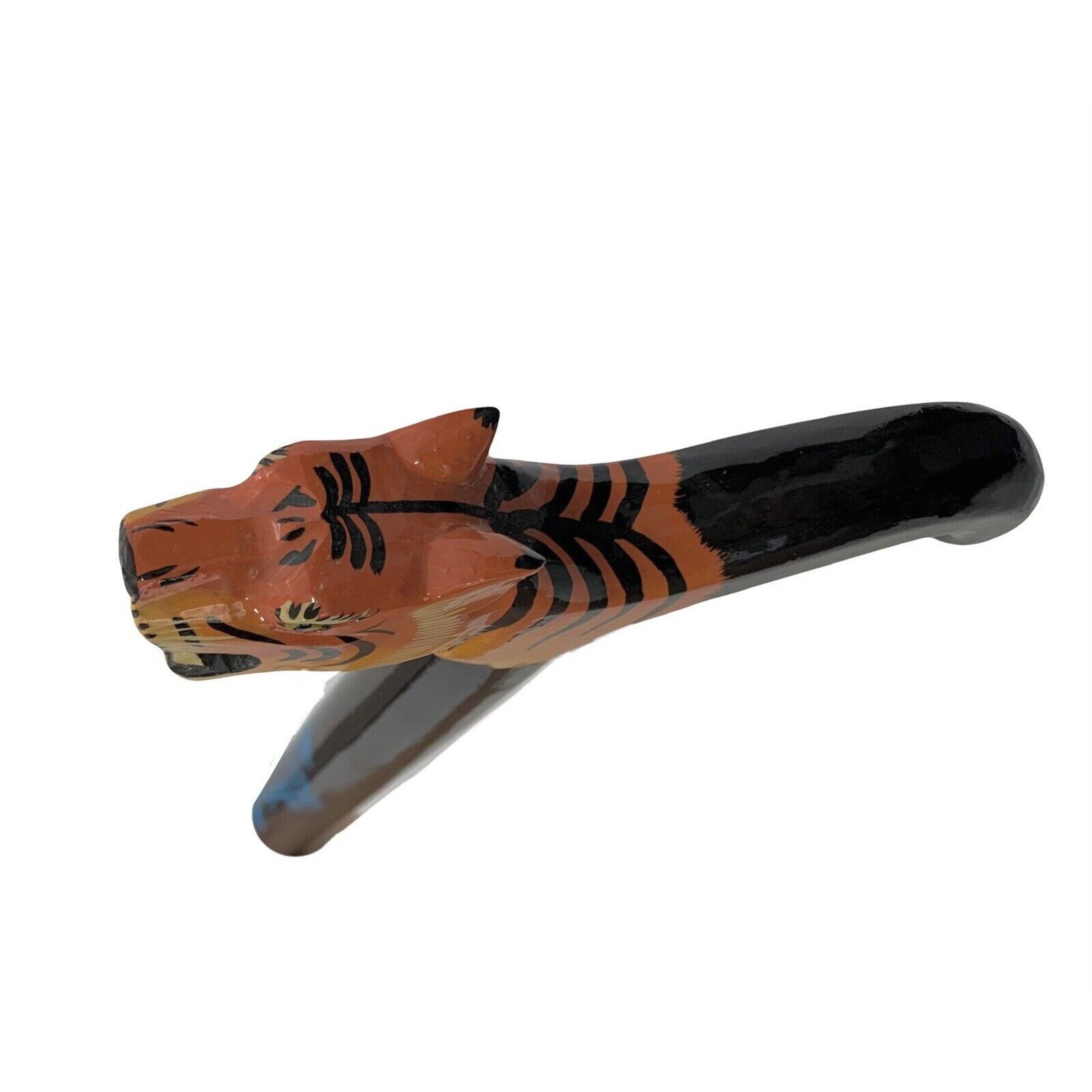 Tiger Wooden Cane Hand Carved Walking Stick Vintage Unique Deocr - Etsy