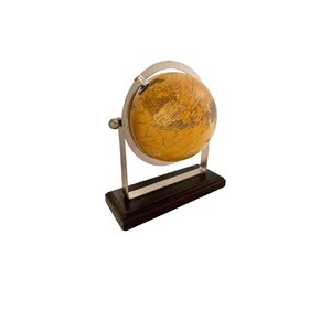 World Globe on Wooden Base Vintage Office Decor Gift - Etsy