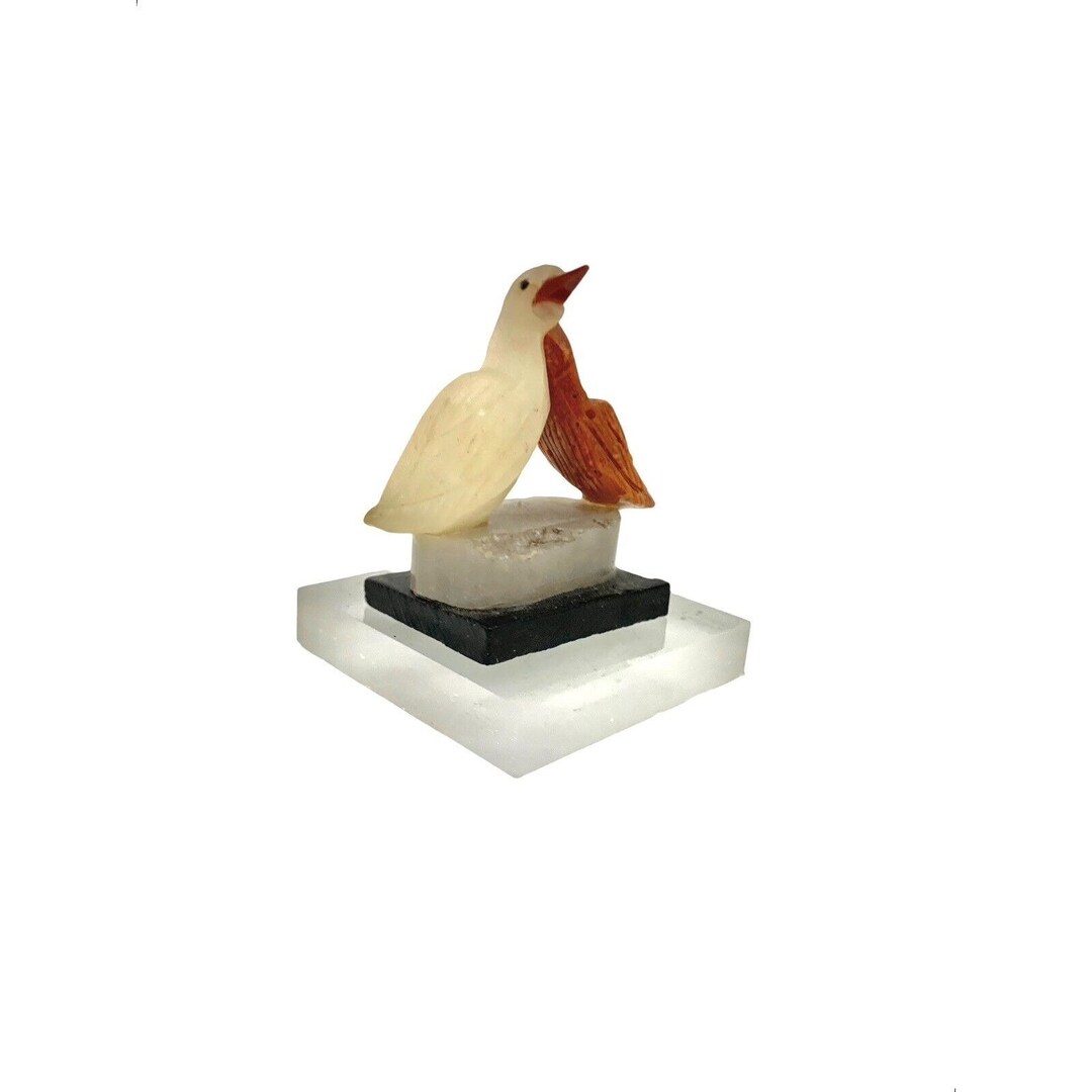 Duck and Pigeon Carved Stone Bird on Acrylic Base Cute Gift Decor - Etsy