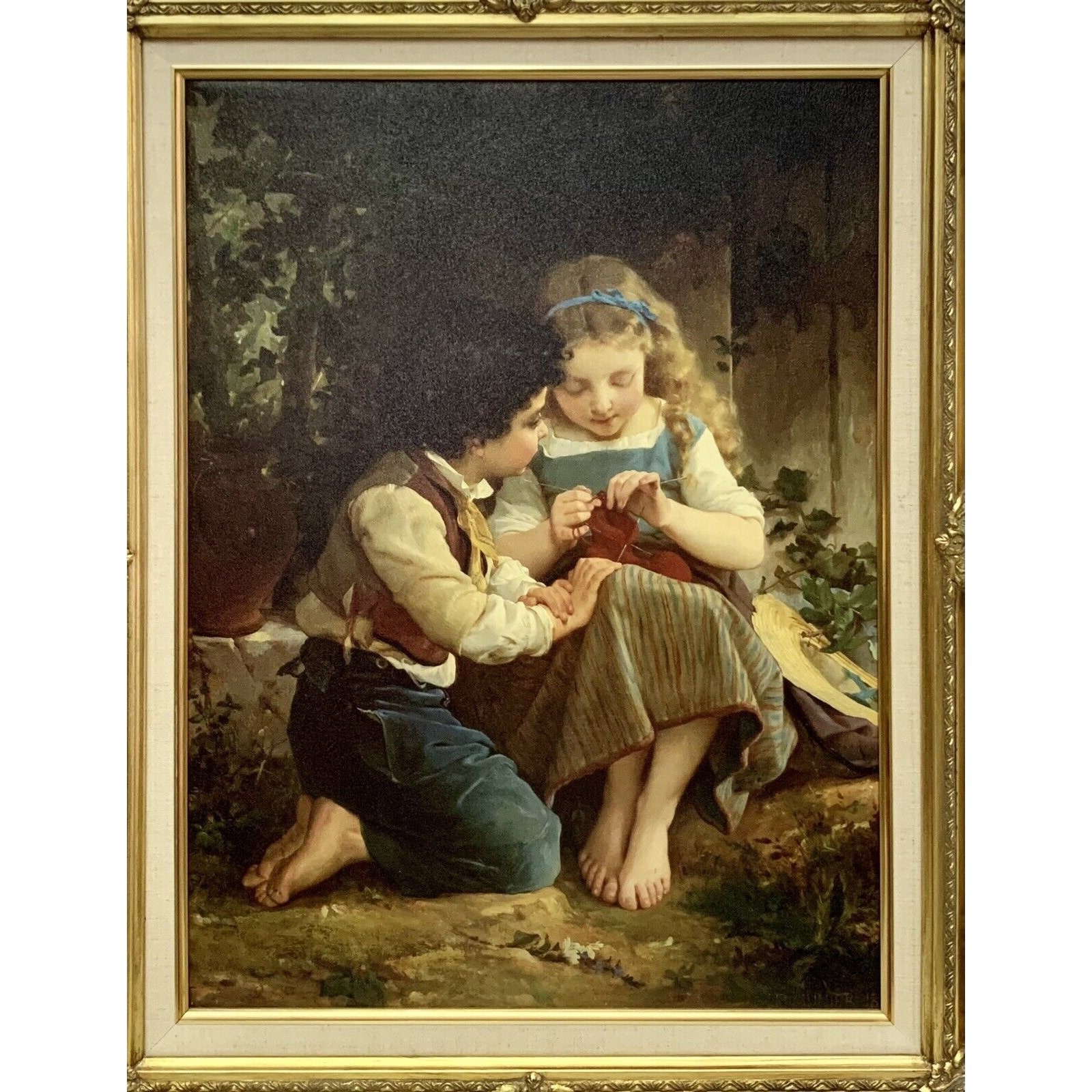 Print “A Special Moment" After the Famous Emile Munier Vintage Framed ...