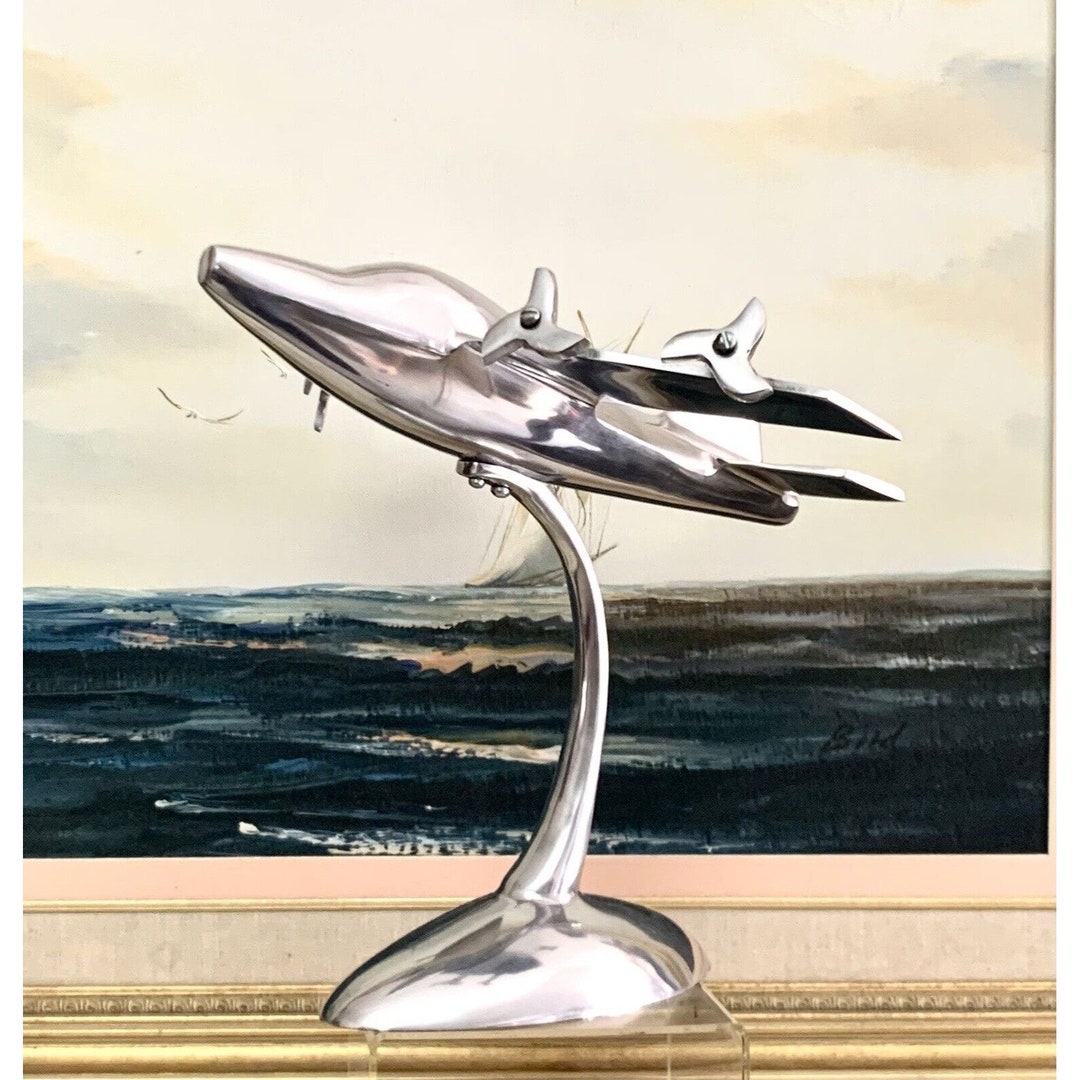 Airplane Model Metal Aircraft MCM Industrial Office Decor - Etsy