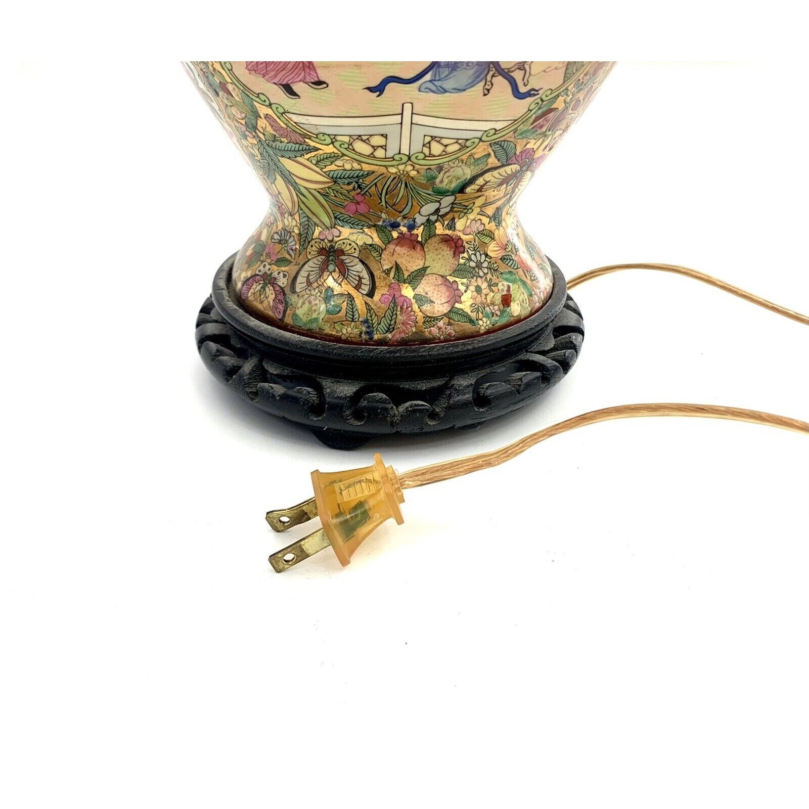 Lamp Rose Medallion Design Vintage Porcelain Oriental Table - Etsy