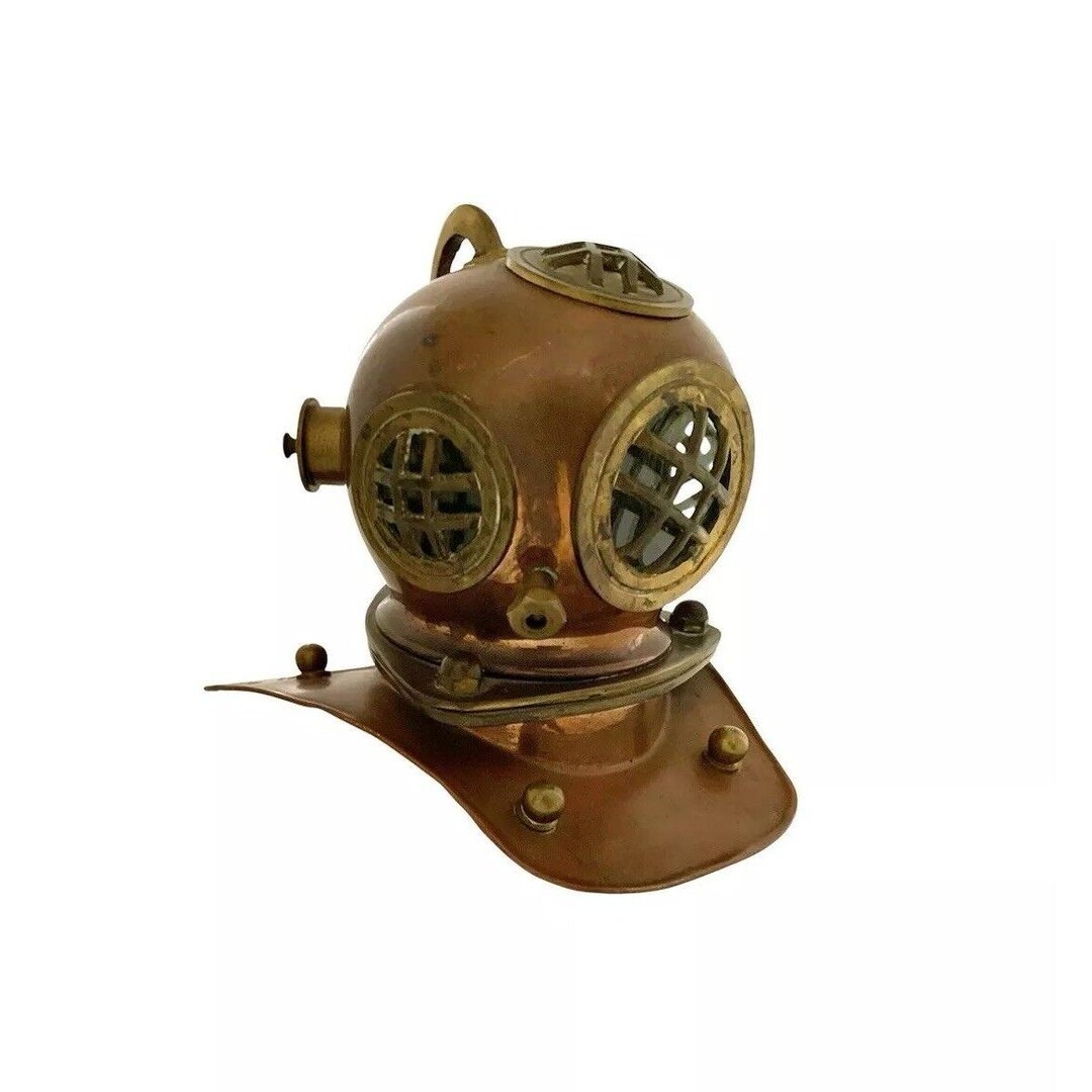 Scuba Diver Helmet Brass and Copper Vintage Replica Marine Decor - Etsy