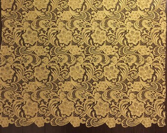 Yellow Lace Fabric | Etsy