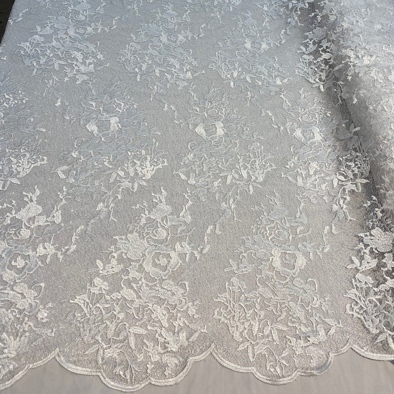 White Lace Fabric by the Yard - Etsy
