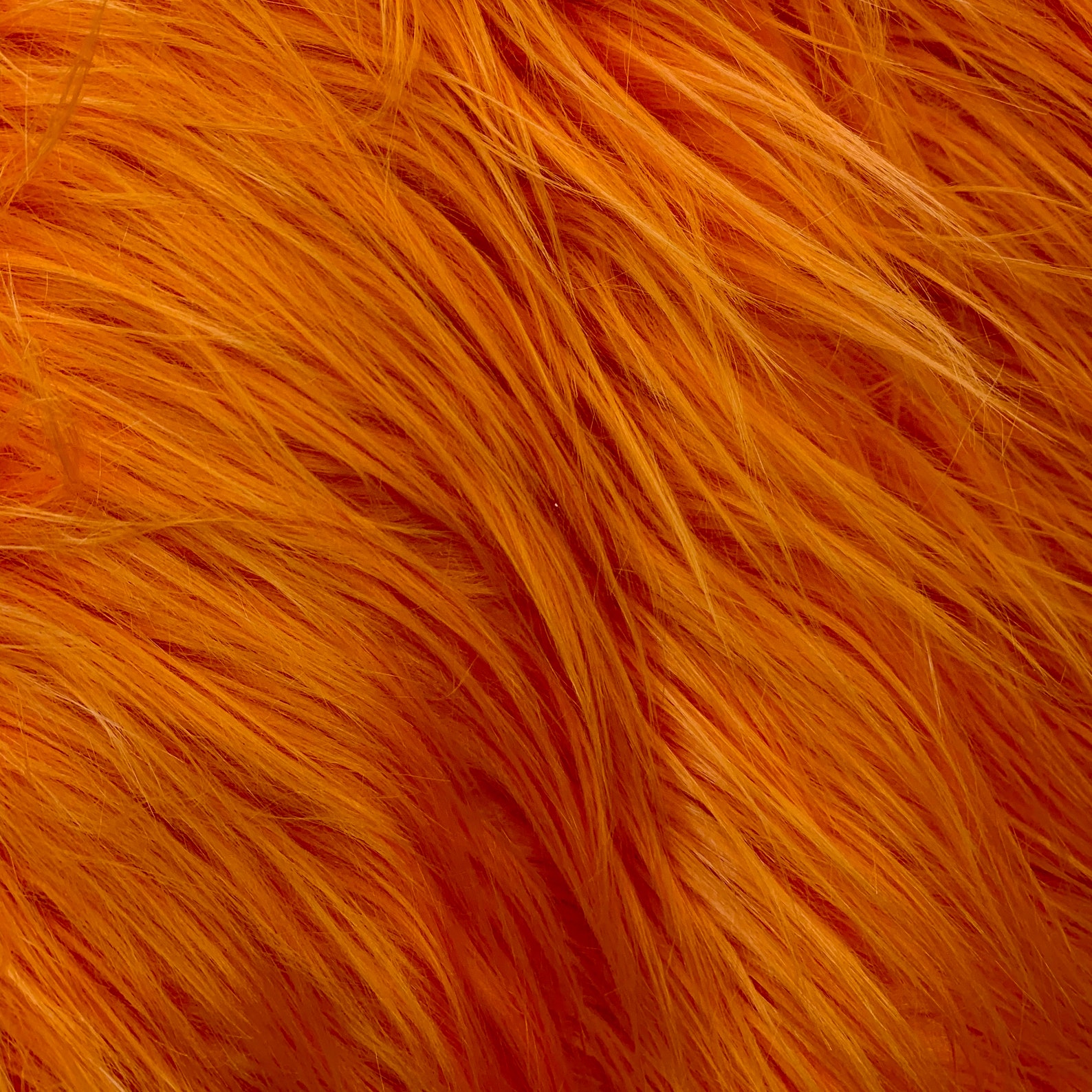 Eden ORANGE Shaggy Long Pile Soft Faux Fur Fabric for Fursuit, Cosplay ...