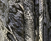 Colette BLUE BLACK Snake Skin Pattern Polyester Stretch Velvet - Etsy