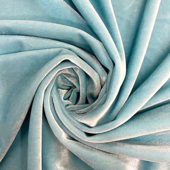 Light Blue Velvet Fabric