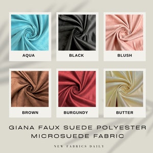 Giana Faux Suede Polyester Microsuede Fabric by the Yard - Etsy