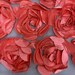 Maci CORAL 3D Floral Polyester Satin Rosette on Mesh Fabric by the Yard ...