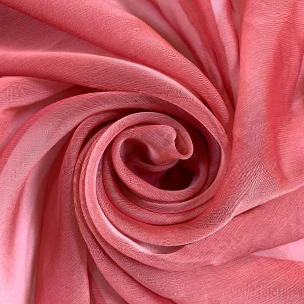 Coral Chiffon Dress - Etsy