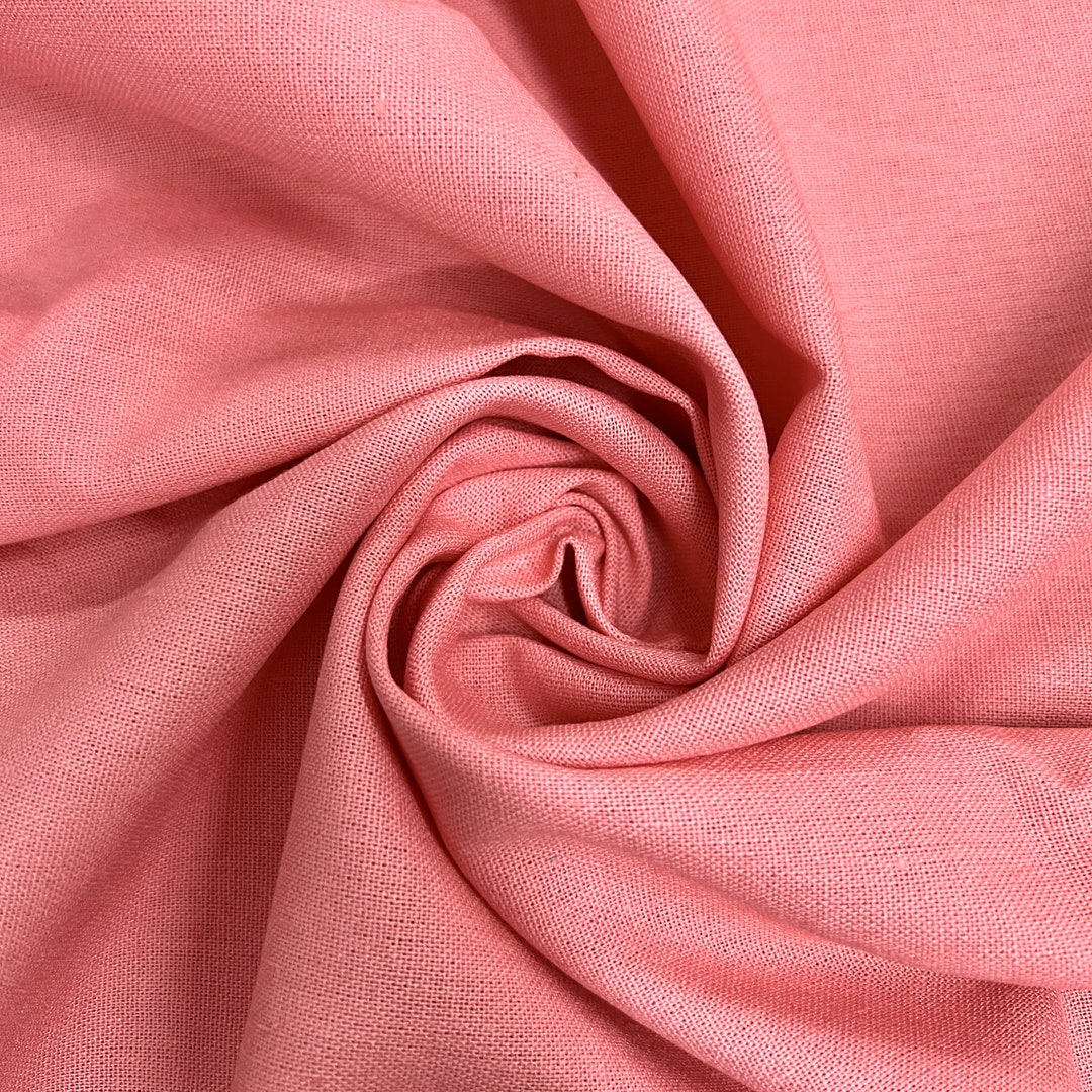Karla CORAL Soft Hand Feel Linen Rayon Fabric by the Yard for Clothes ...