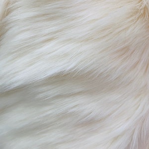Sasha IVORY 2 Inch Long Pile Soft Luxury Faux Fur Fabric Fursuit ...