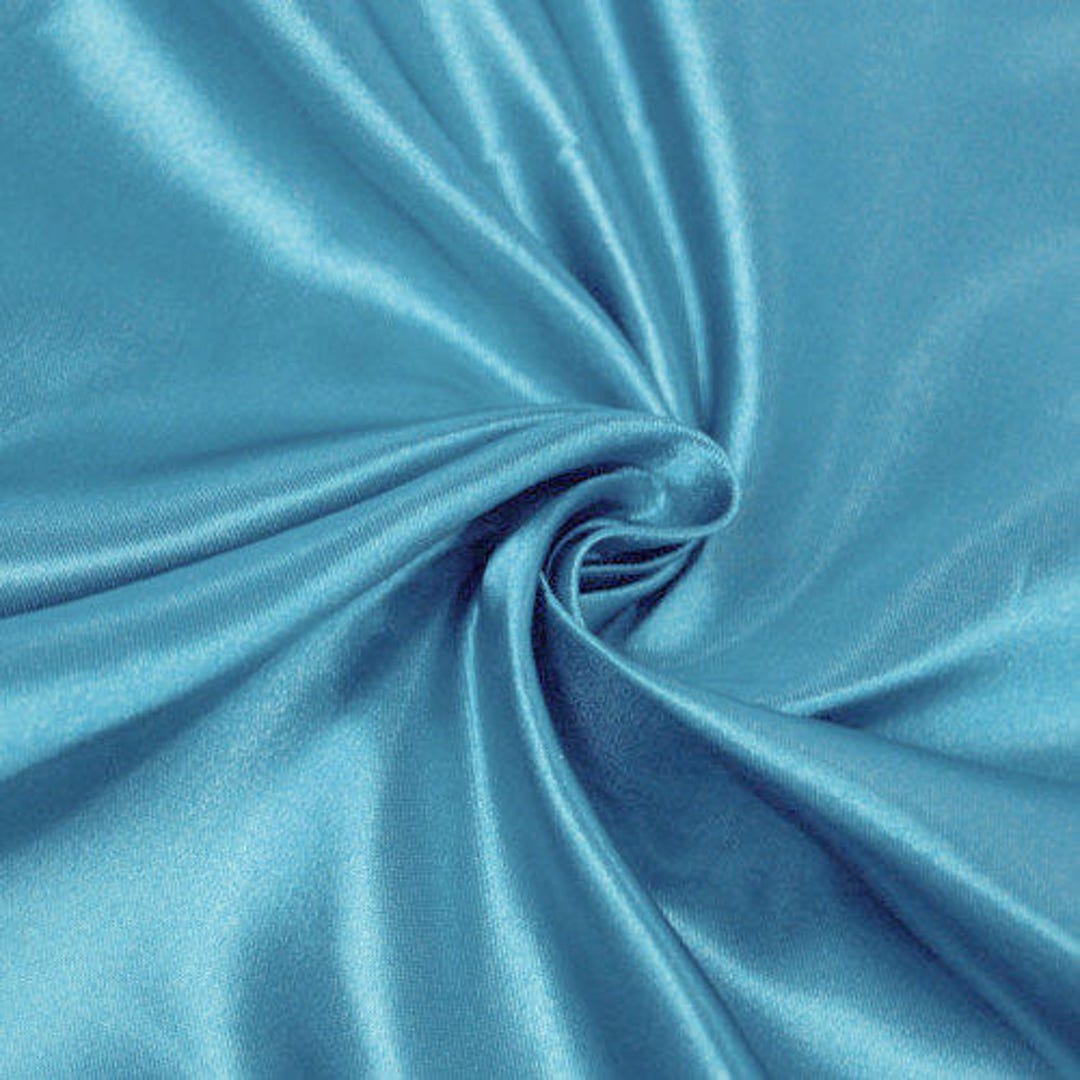 Eliza TURQUOISE Shiny Heavy Bridal Wedding Satin Fabric by the Yard ...