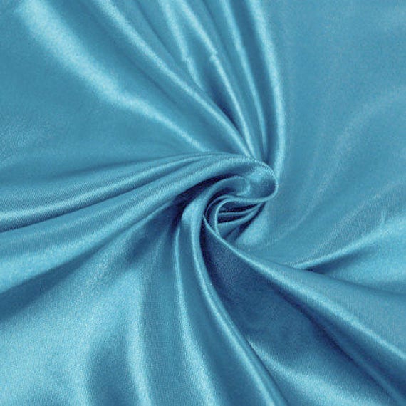 Eliza TURQUOISE Shiny Heavy Bridal Wedding Satin Fabric by the | Etsy