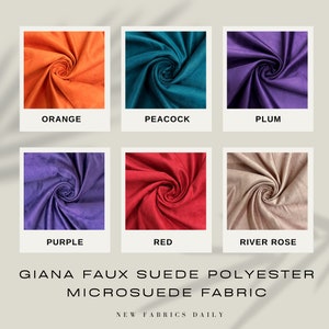 Giana Faux Suede Polyester Microsuede Fabric by the Yard - Etsy