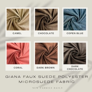 Giana Faux Suede Polyester Microsuede Fabric by the Yard - Etsy