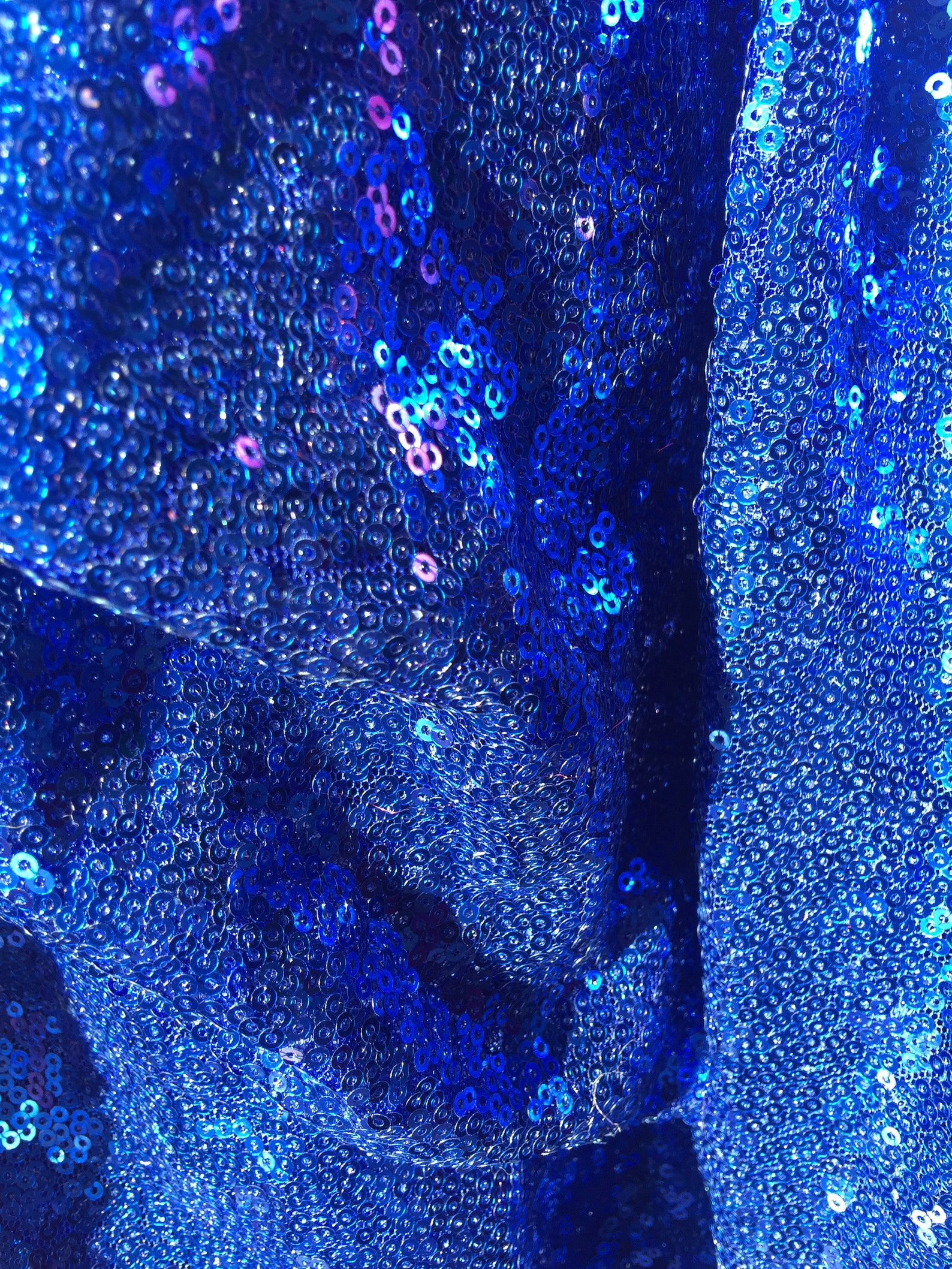 Leila ROYAL BLUE Sequins on Mesh Fabric by the Yard - 10050 - Etsy