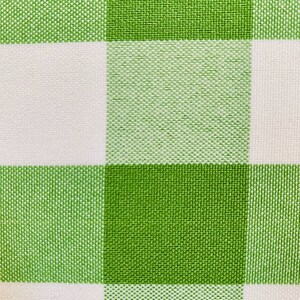 Camille LIME GREEN 1" Big Checkered Gingham Pattern Poly Poplin Fabric ...