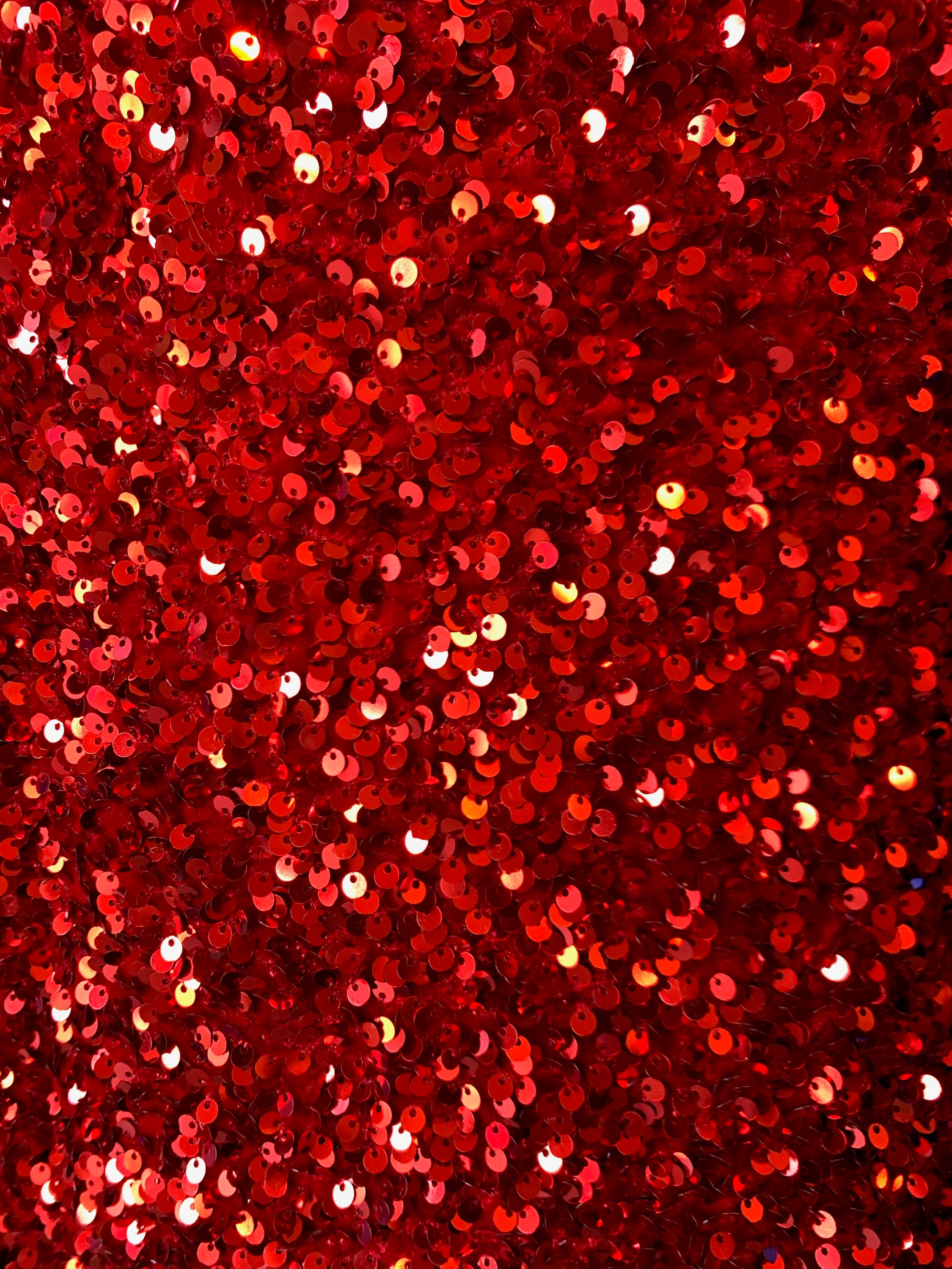 Stephanie RED Overlap Sequins on RED Stretch Velvet Fabric by the Yard ...