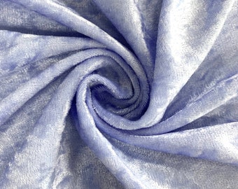 Mya LIGHT BLUE Non-wrinkle Mechanical Stretch Polyester Panne | Etsy