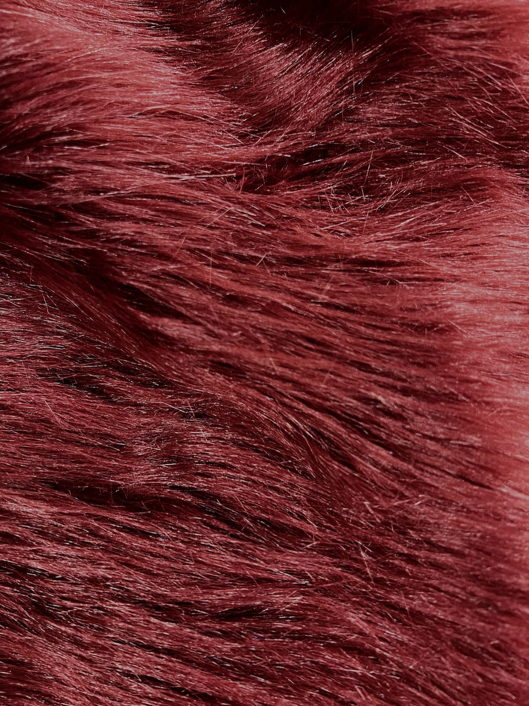 Eden DARK BURGUNDY Shaggy Long Pile Soft Faux Fur Fabric for Fursuit ...