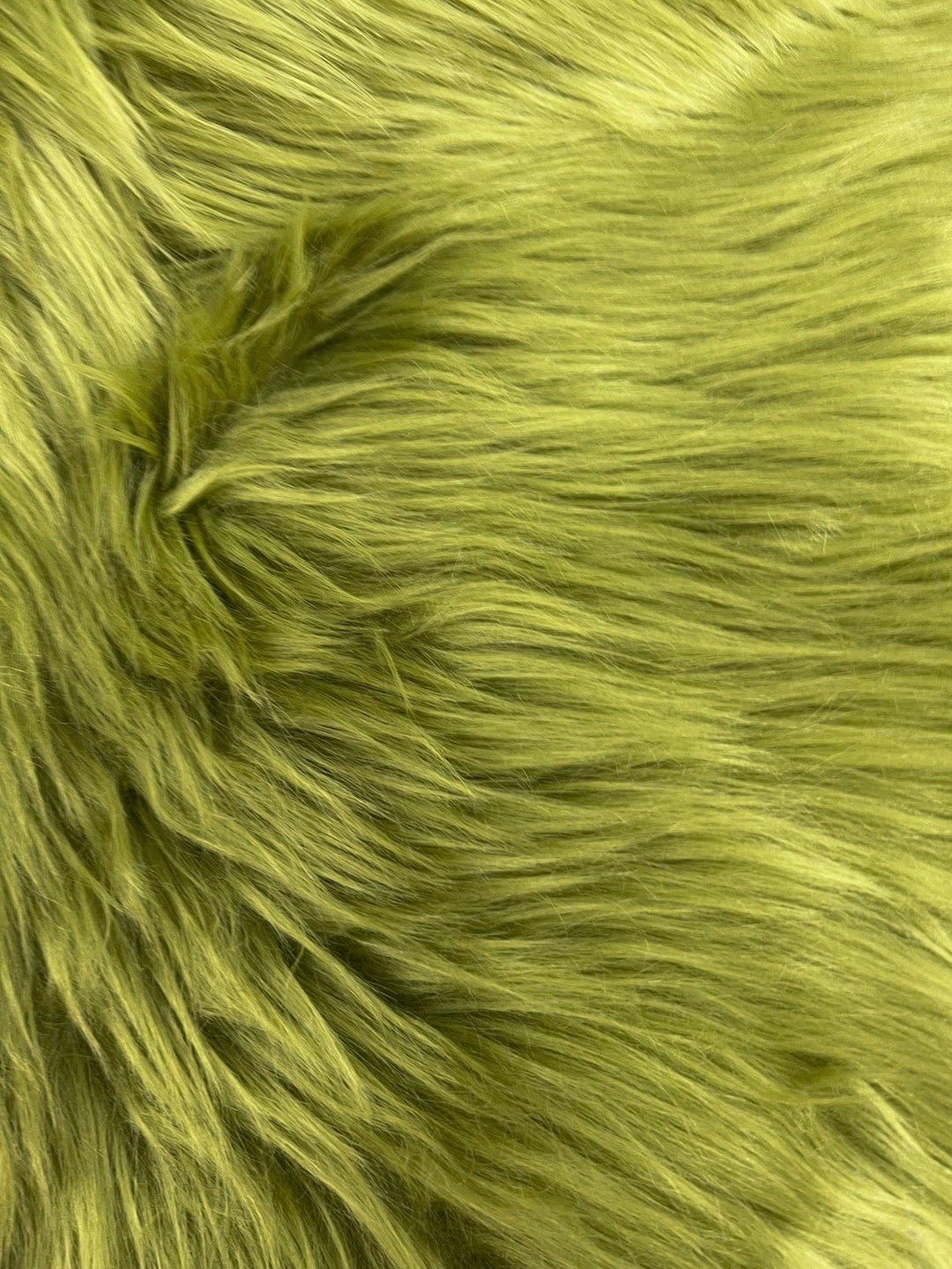 Sasha OLIVE GREEN 2 Inch Long Pile Soft Luxury Faux Fur Fabric Fursuit ...