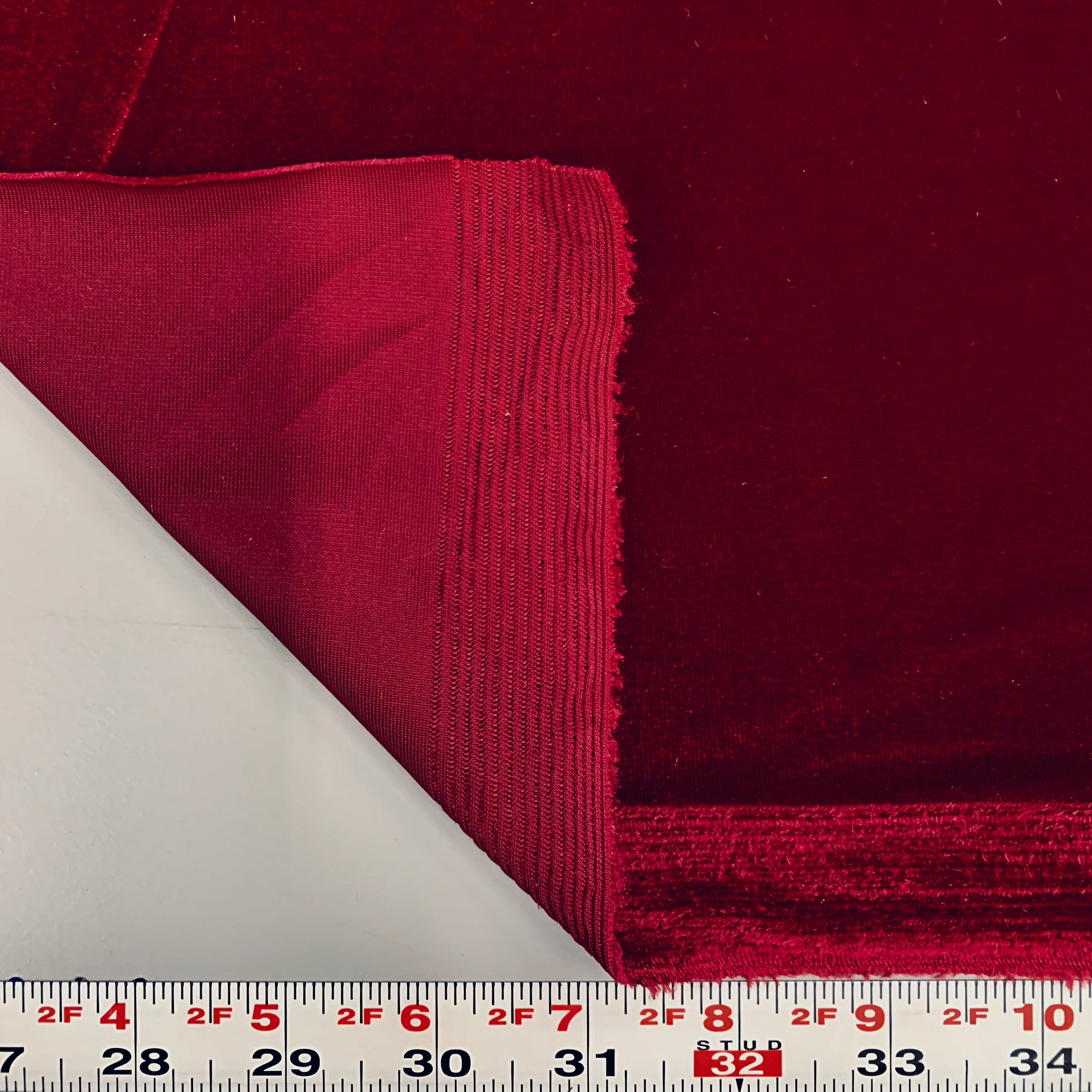 Princess CRANBERRY Polyester Spandex Stretch Velvet Fabric by the Yard ...