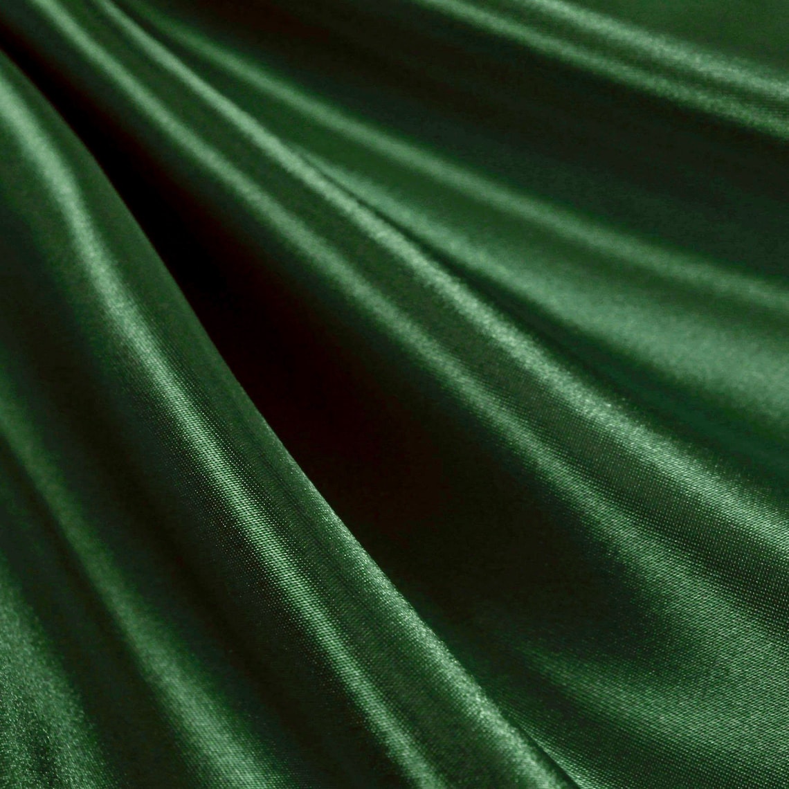 Eliza HUNTER GREEN Shiny Heavy Bridal Wedding Satin Fabric by - Etsy