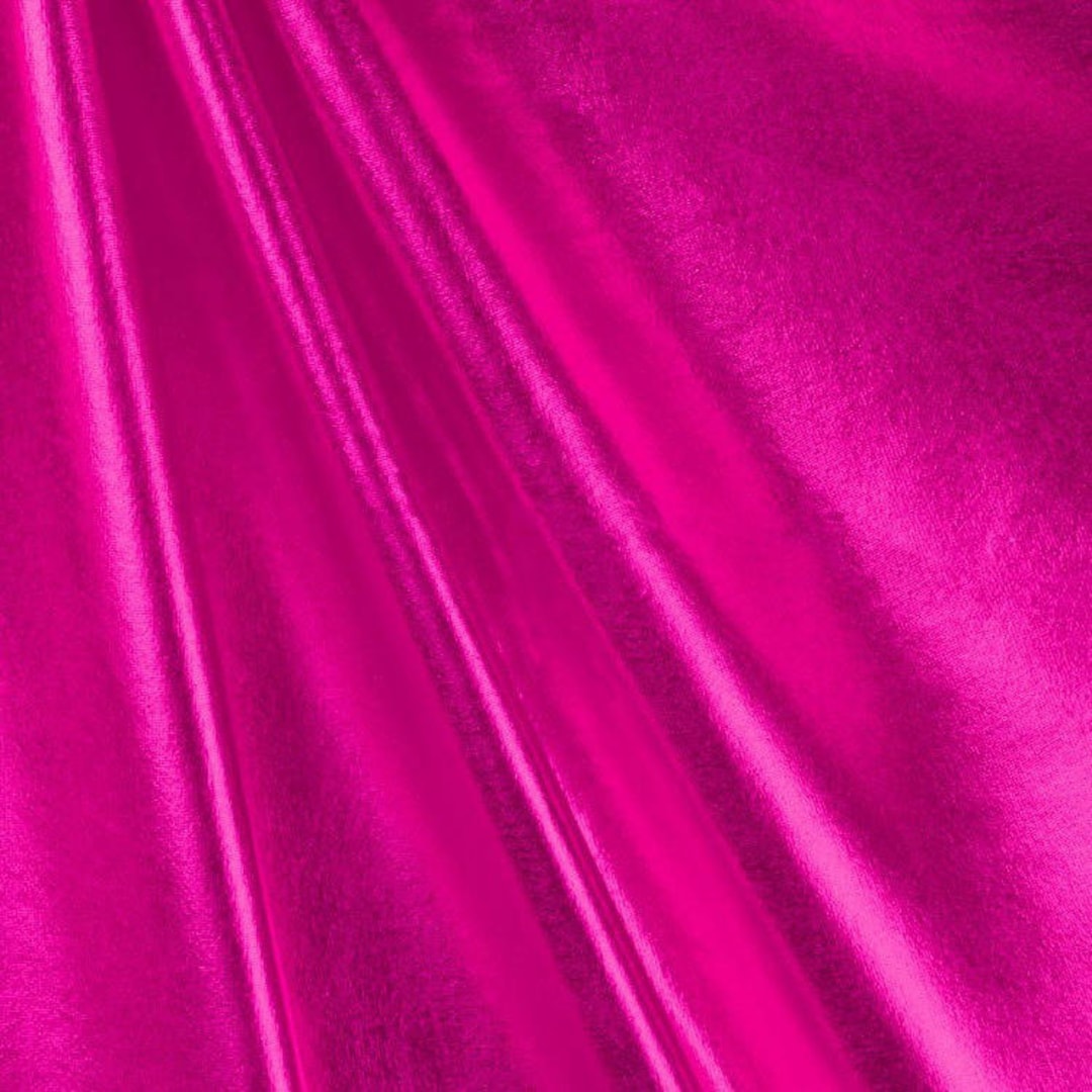 Finley FUCHSIA 4-way Stretch Metallic Foil Fabric by the Yard - Etsy