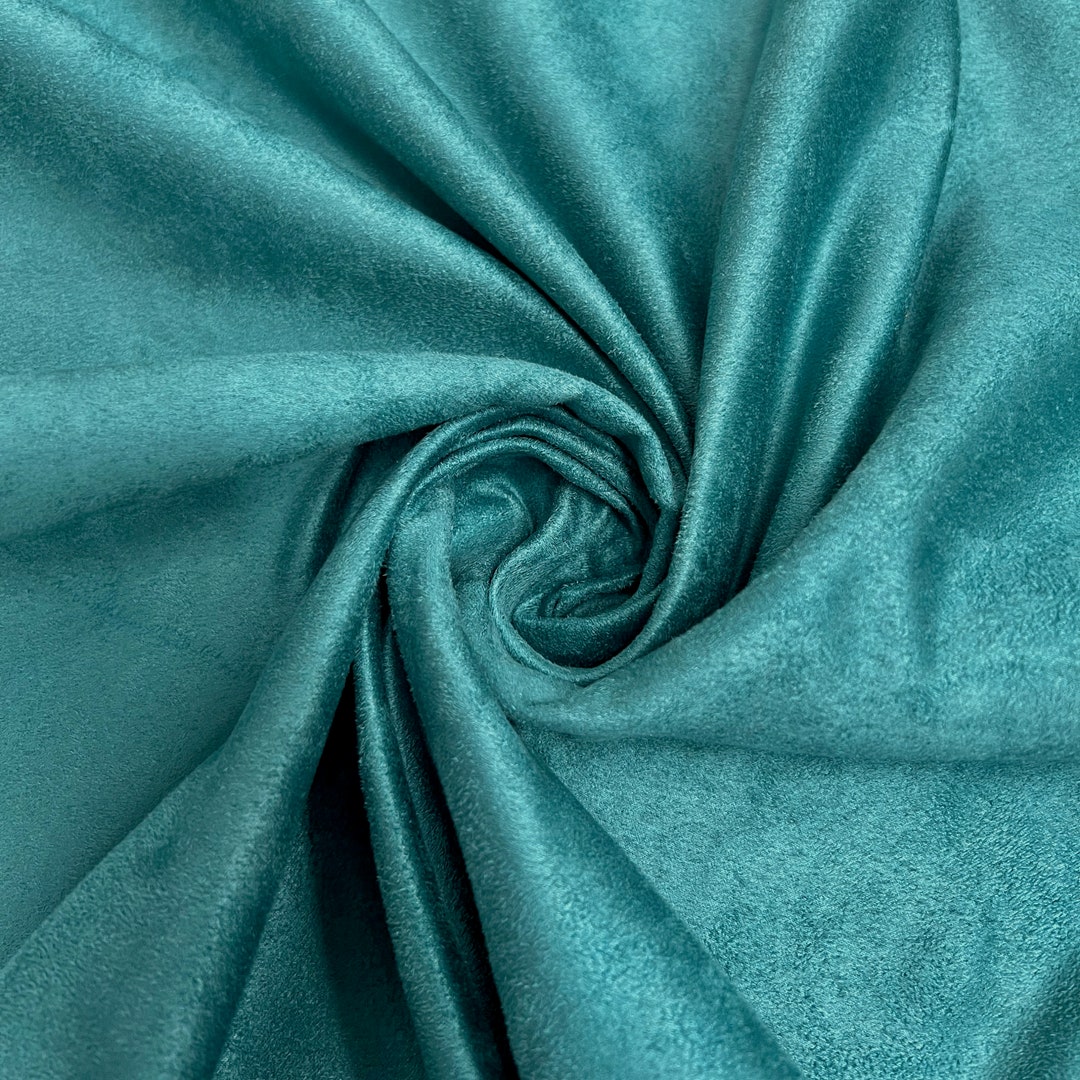 Giana TEAL Faux Suede Polyester Microsuede Fabric by the Yard - 10223 ...